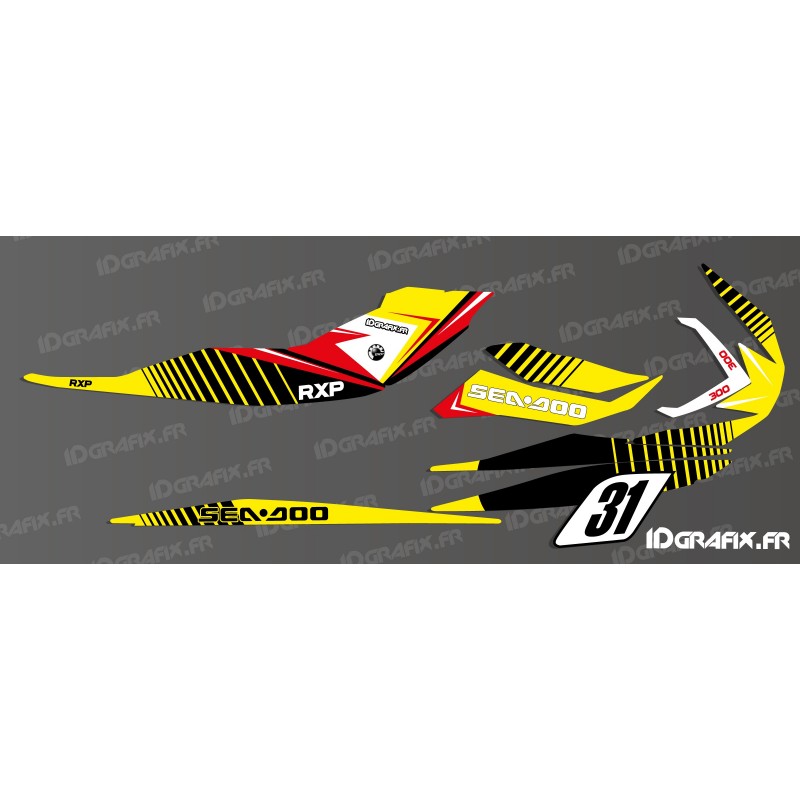 Kit décoration Race (Blanc) pour Seadoo RXP-X 260 / 300 - idgrafix