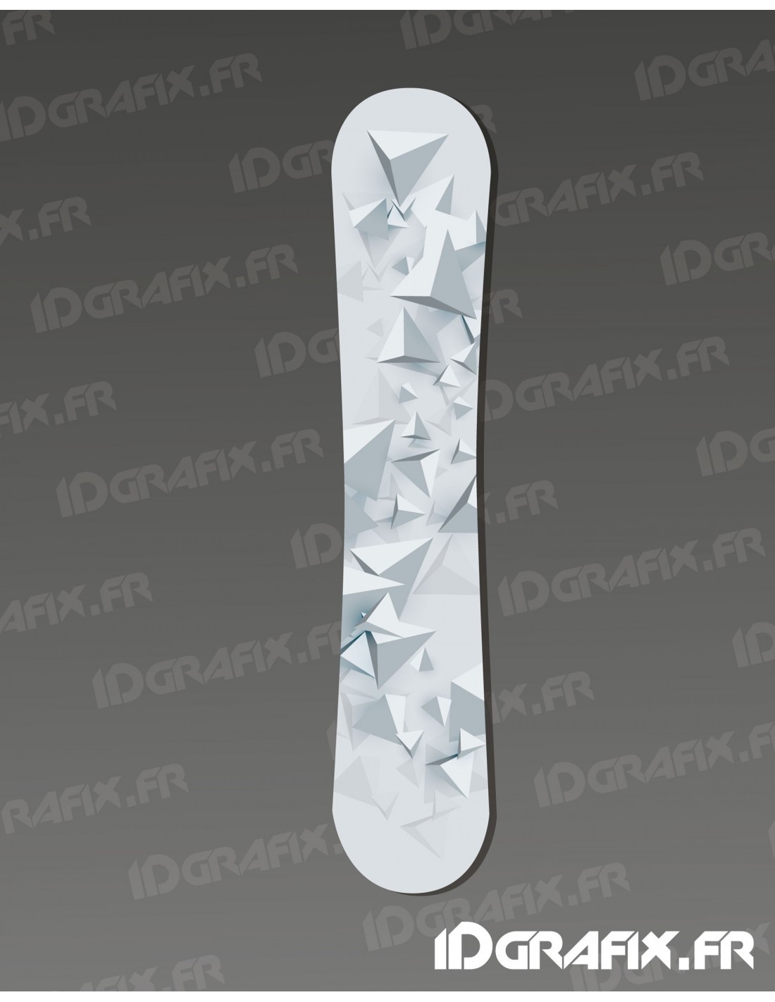Kit-deco-100 % Custom ICE Weiß SnowBoard - Idgrafix