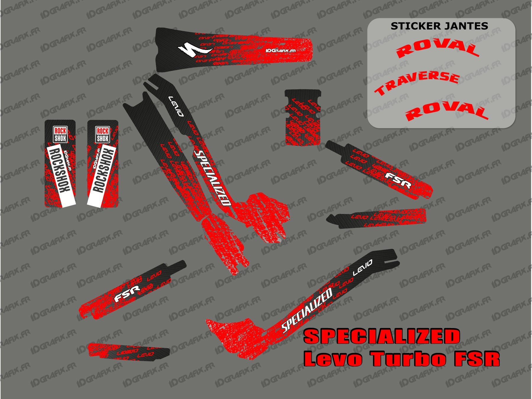Kit-deco-LEVO Edition Full (Rot) - Specialized Turbo-Levo - idgrafix