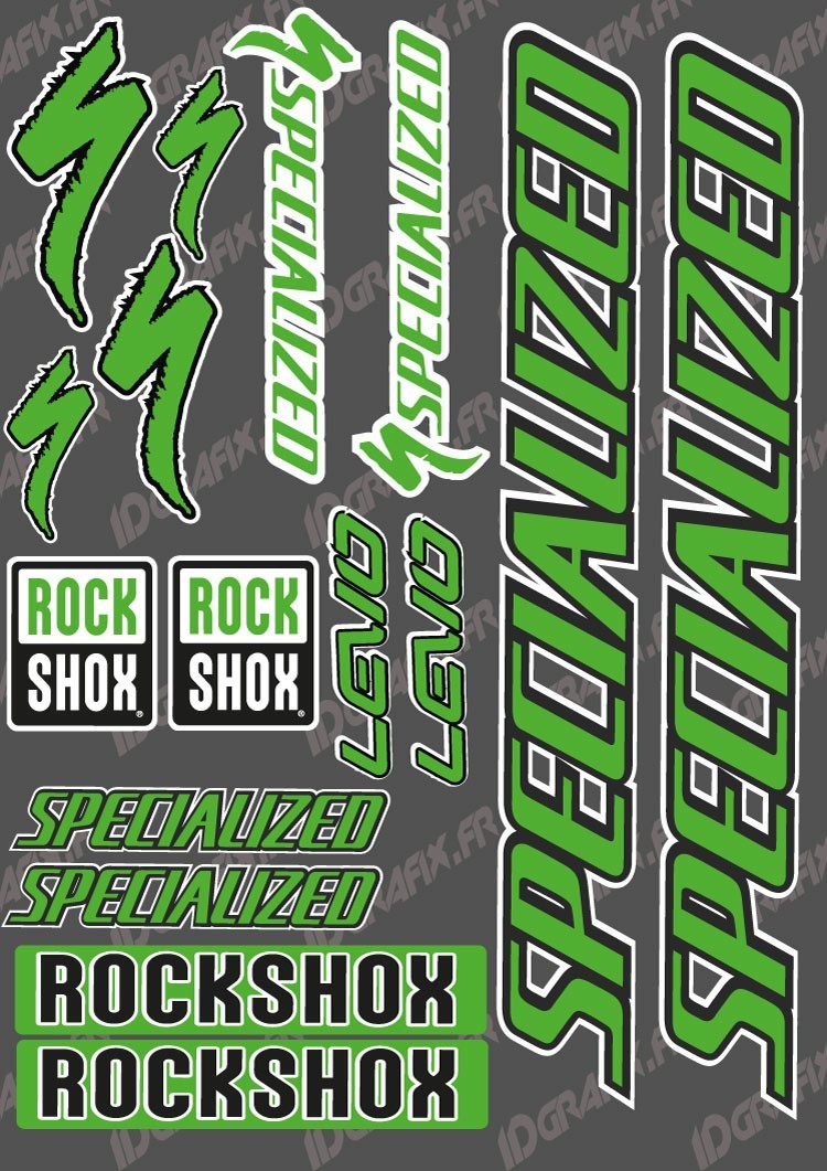 Board Sticker 21x30cm (Green) - Specialized Turbo Levo