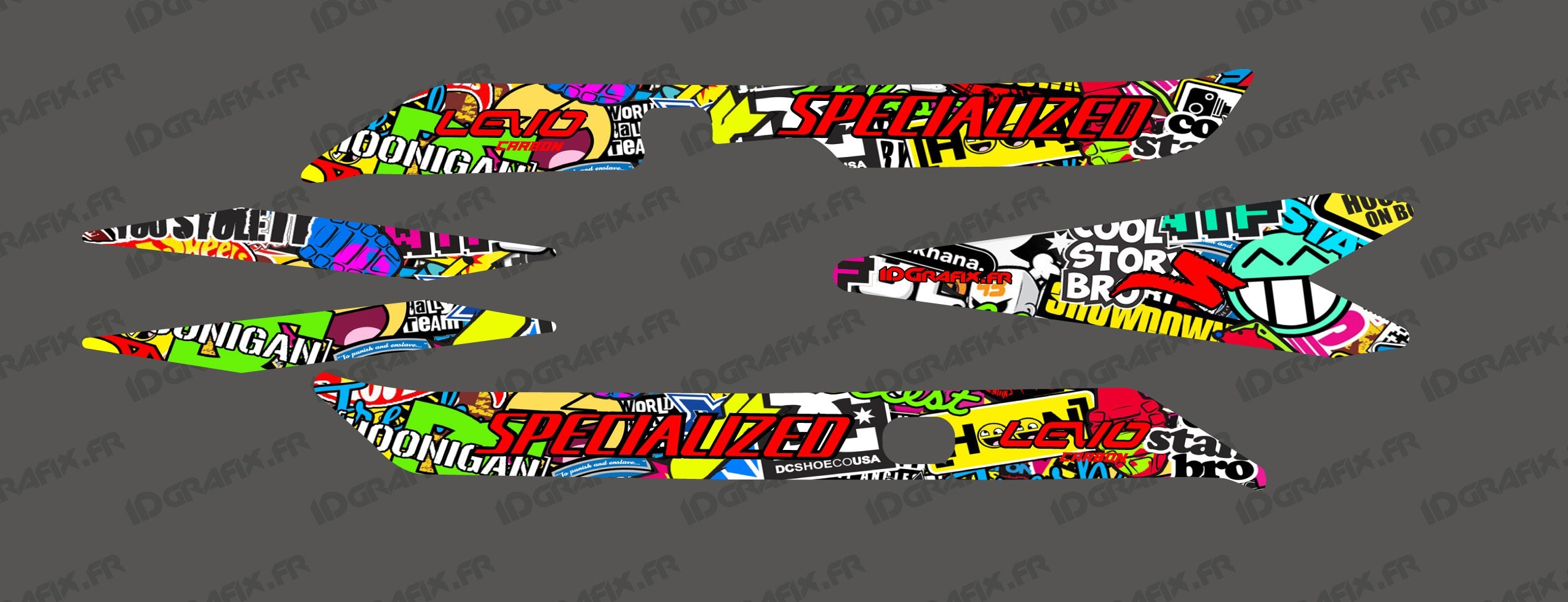 Kit deco Sticker Bomb Edition Light - Specialized Levo Carbon