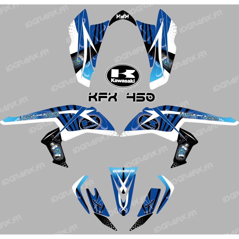 Kit decoration Space Blue - IDgrafix - Kawasaki KFX 450R