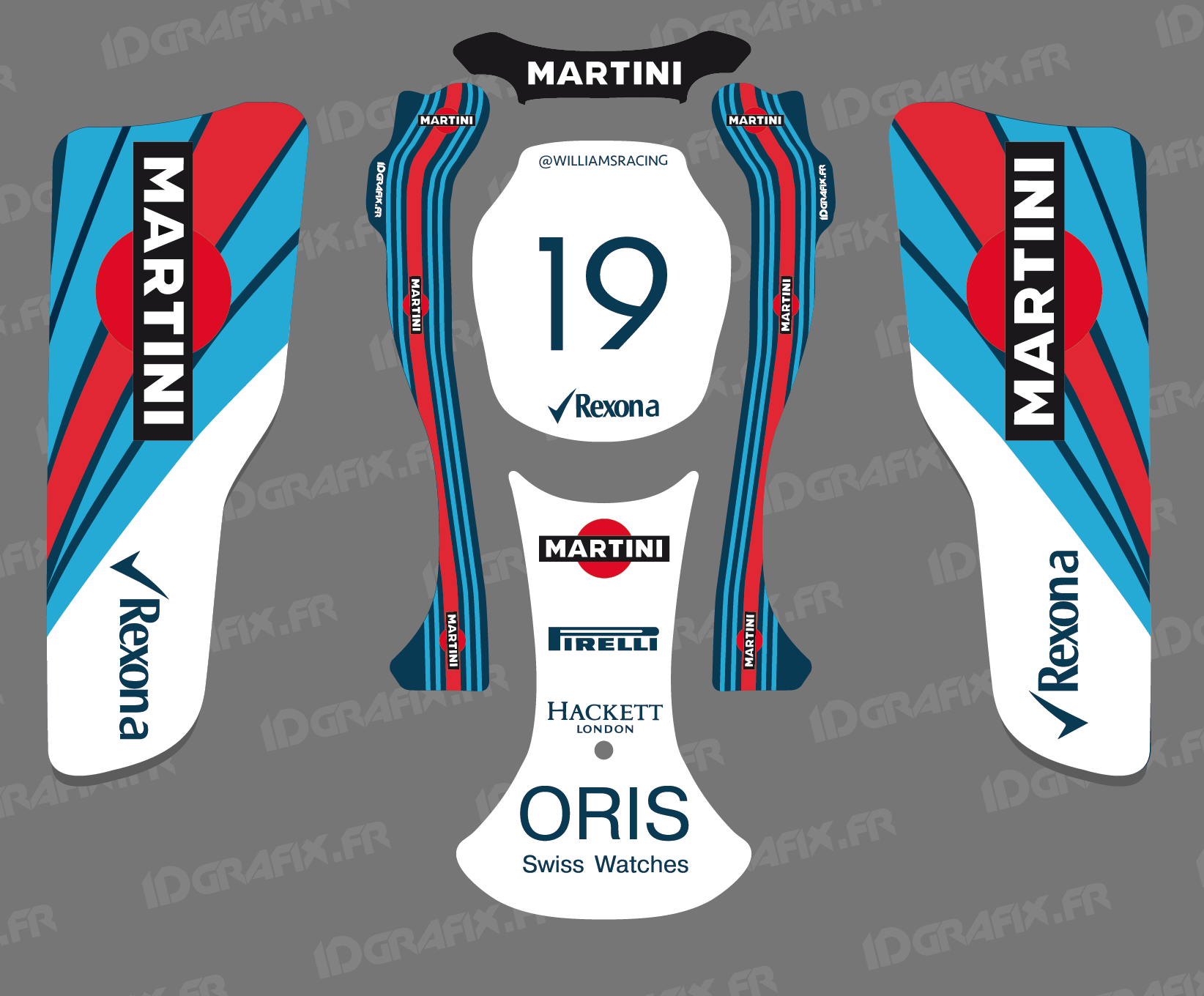 Kit deco 100% custom - Mercedes F1 Replica