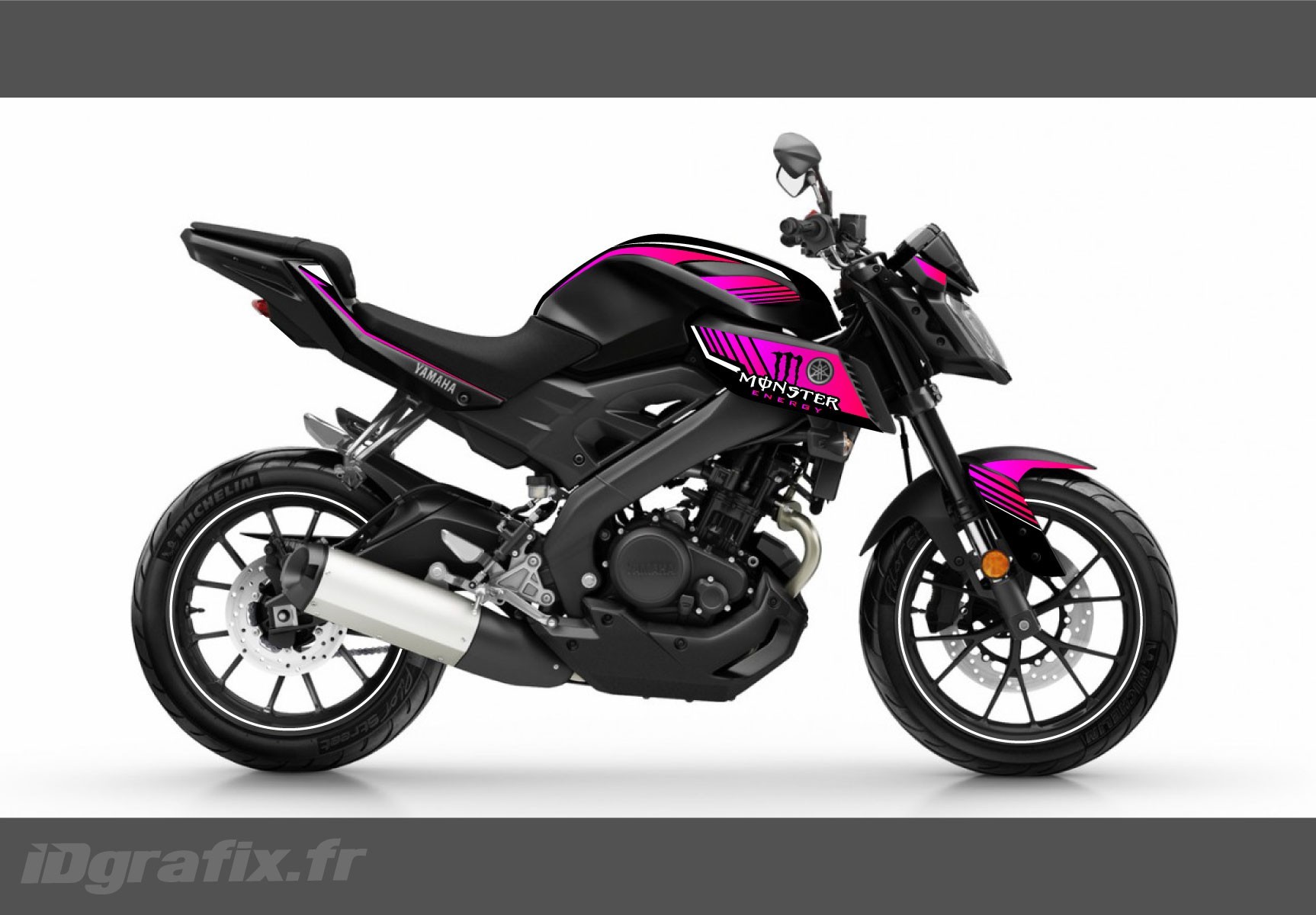 Kit décoration Monster Edition (Pink)- IDgrafix - Yamaha MT-125