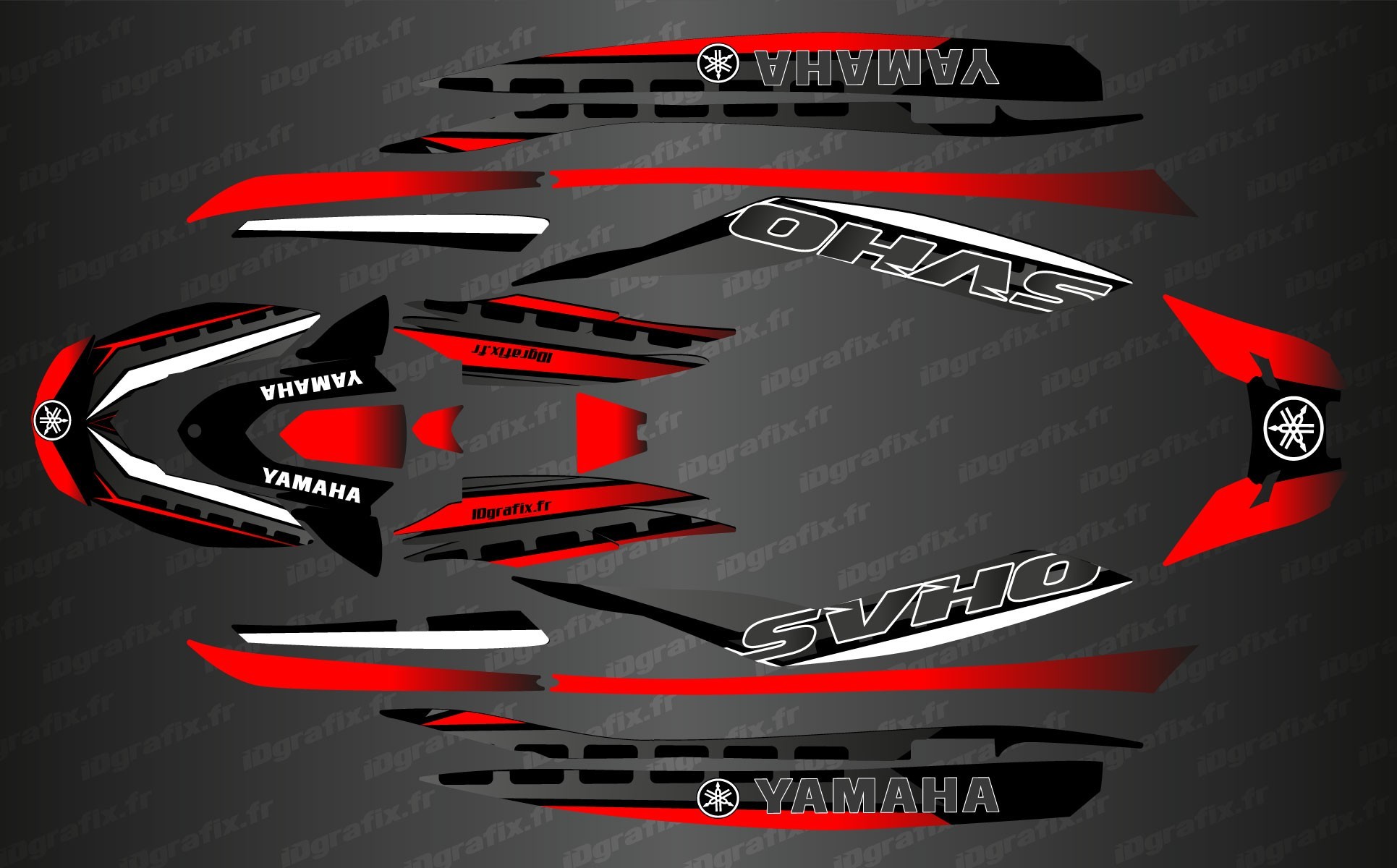 Kit deco Race Issue Red - YAMAHA-FX (AFTER 2019)