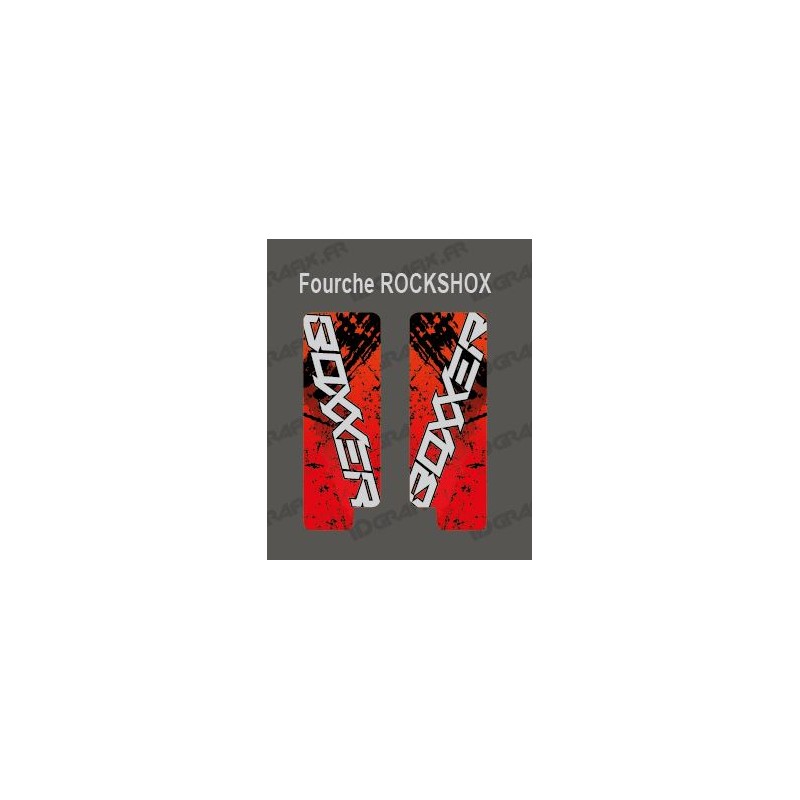 Stickers Protection Fork Brush (Red) - RockShox Boxxer