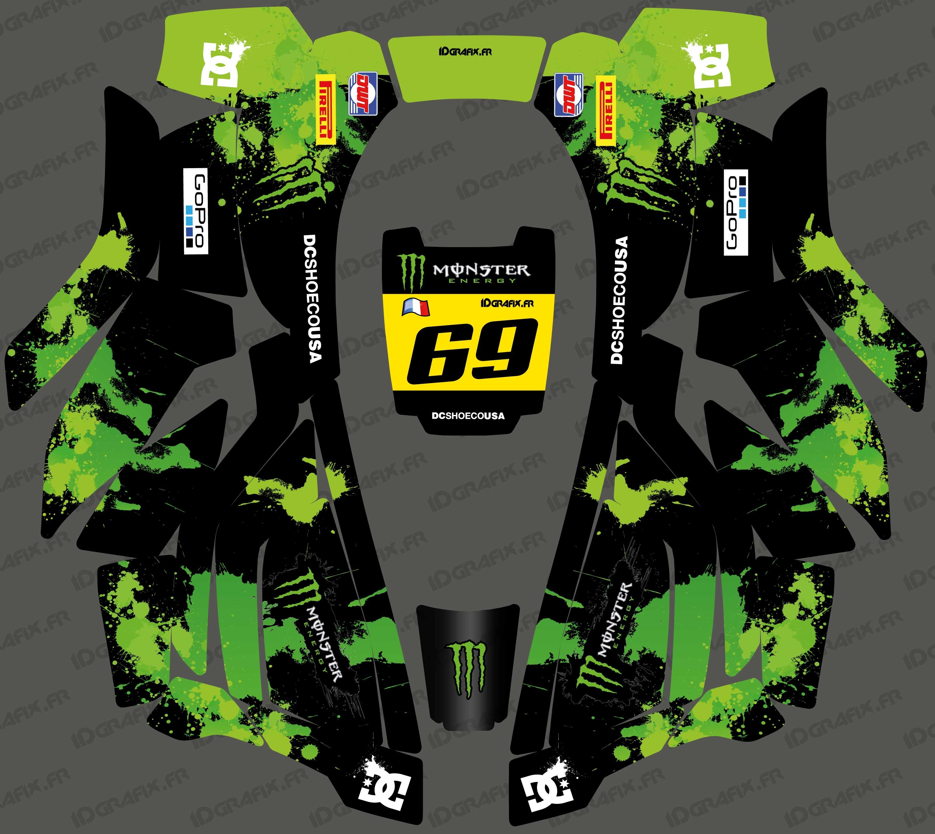 Sticker Monster edition (Green) - Robot mower Husqvarna AUTOMOWER