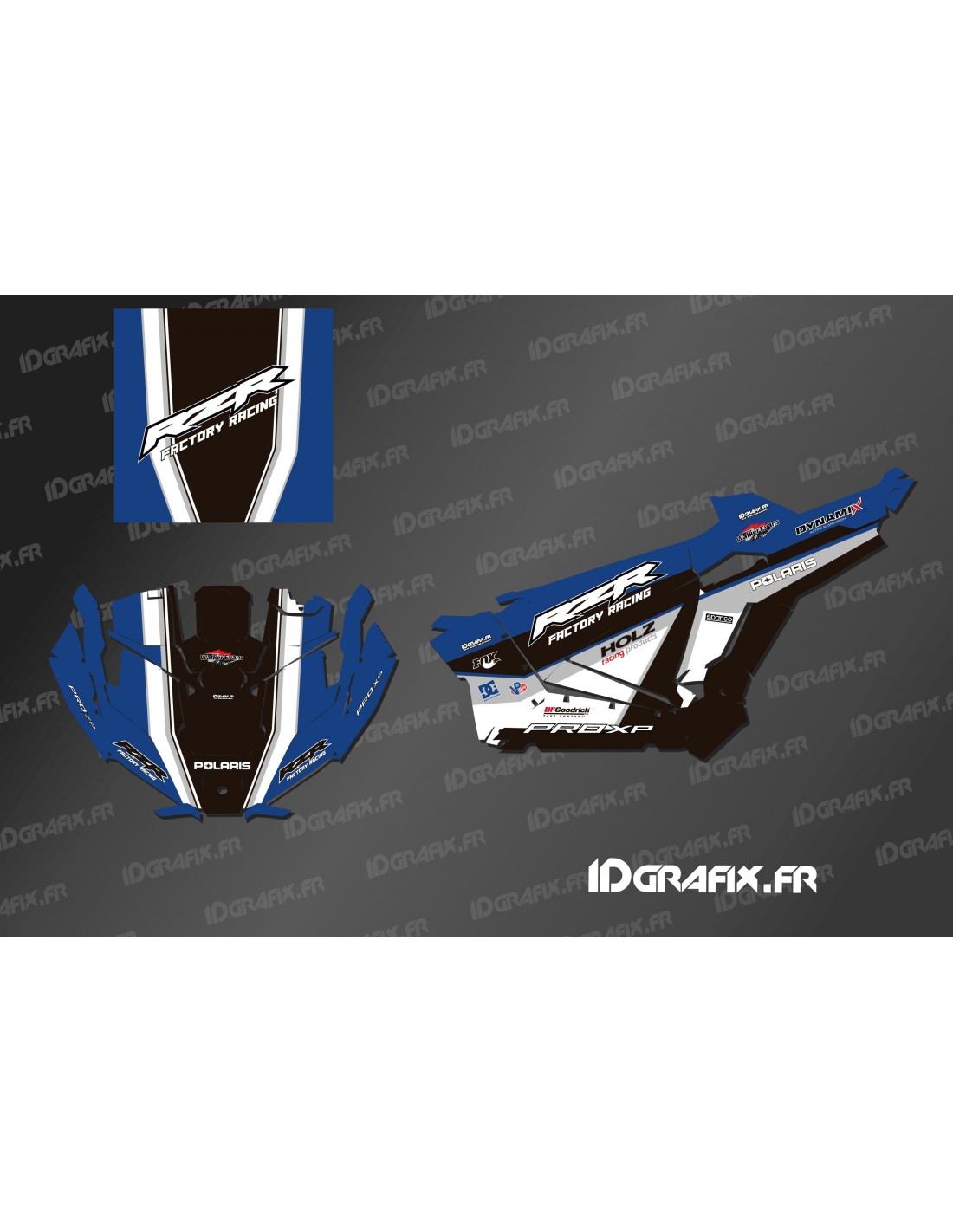 Factory Edition decoration kit (Blue) - IDgrafix - Polaris RZR Pro XP
