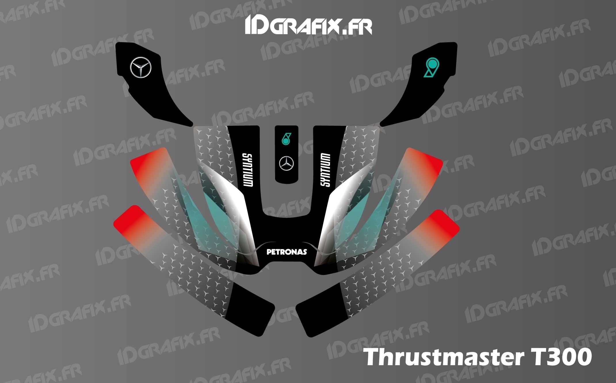 Mercedes F1 Edition Sticker - Thrustmaster T300 Simulator Steering ...