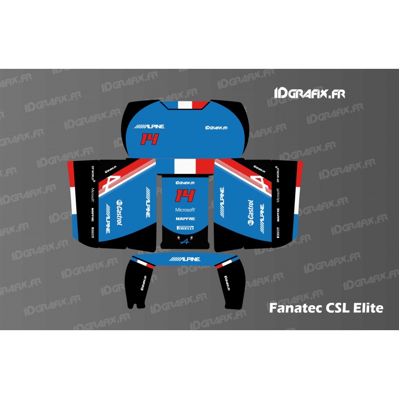 Sticker Alpine F1 Edition - Fanatec CSL elite simulator steering wheel