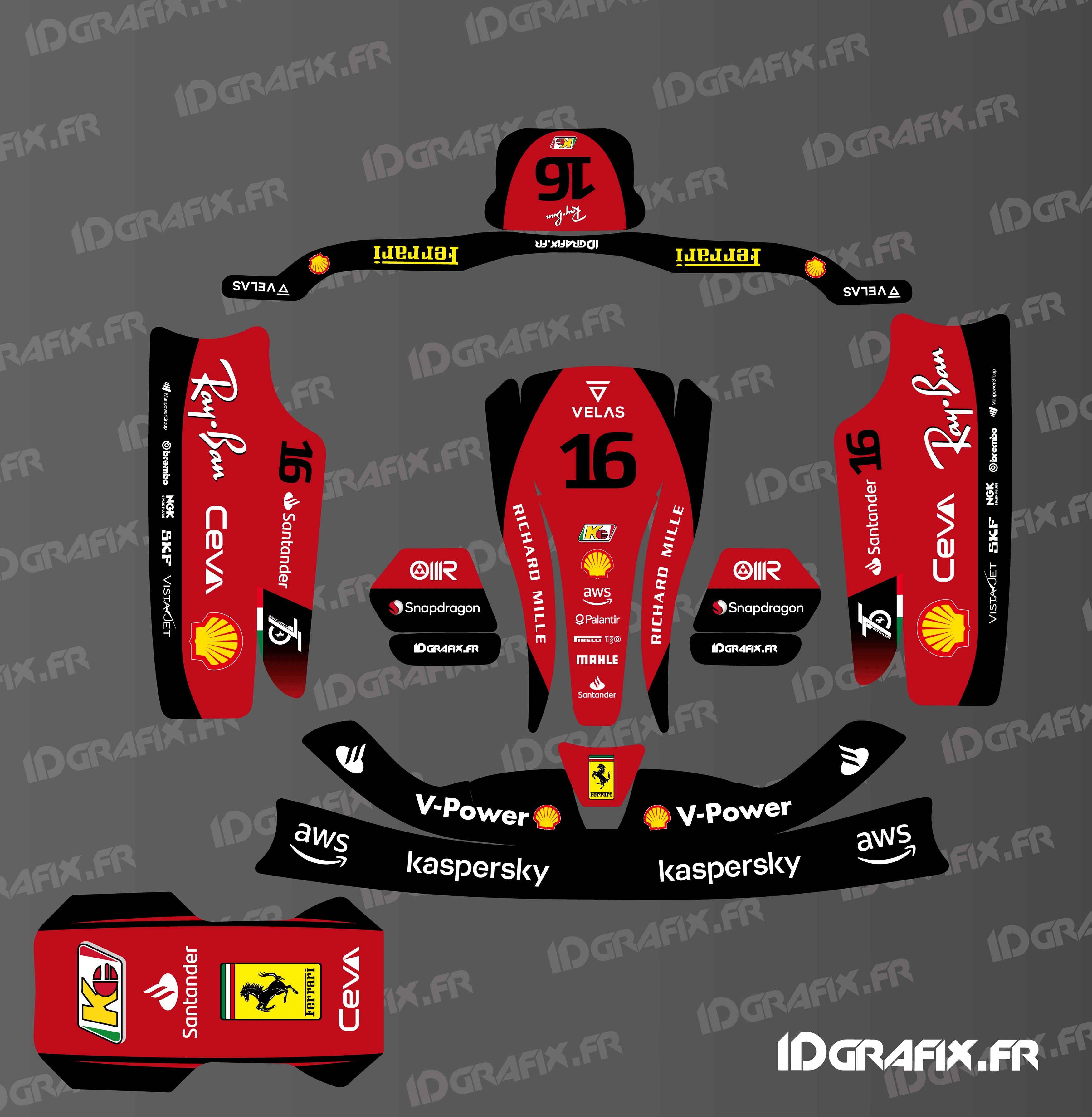Graphic kit Ferrari F1 edition for Karting KG CIK02