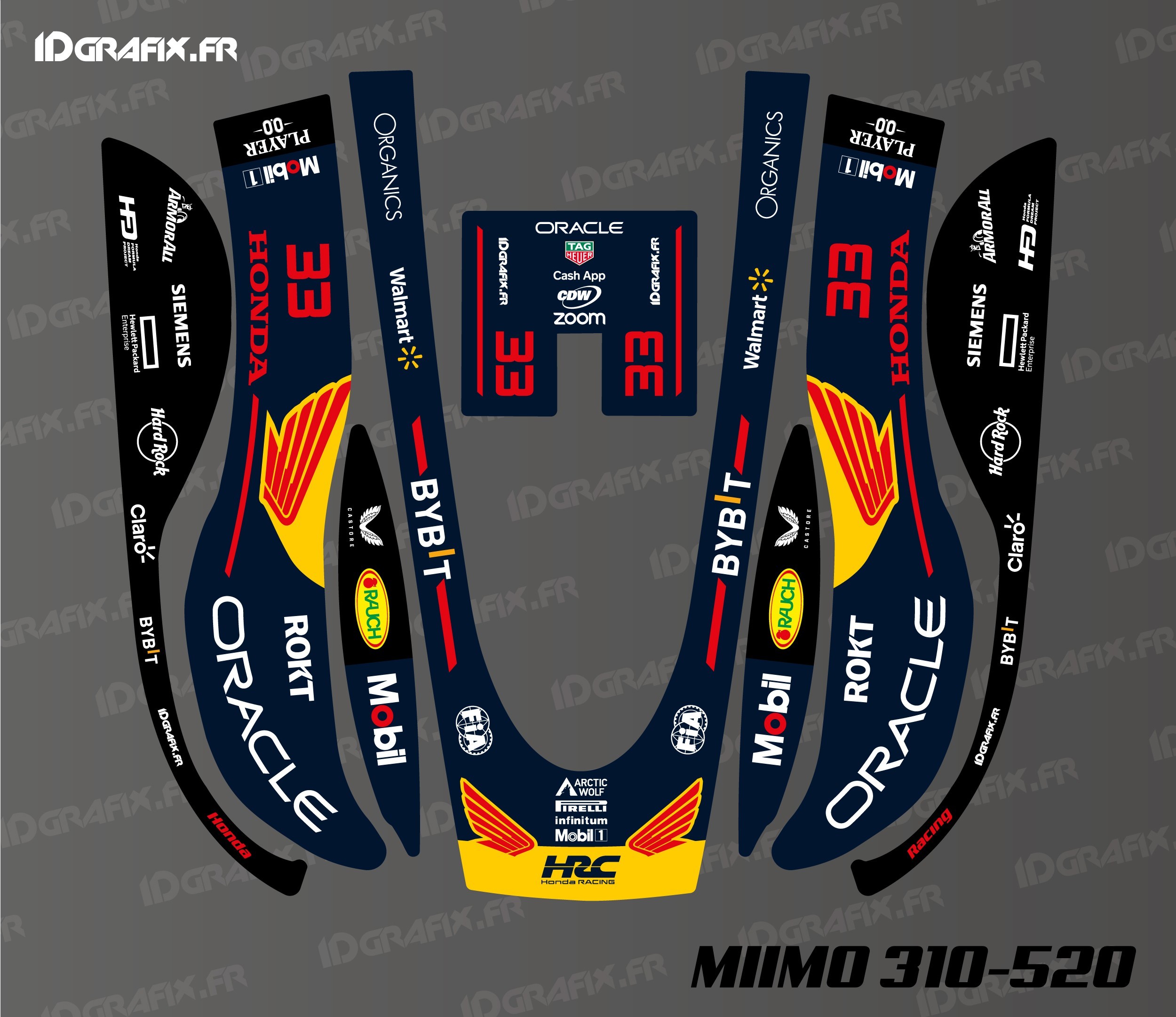 Honda F1 Edition sticker - Honda Miimo 310-520 robot mower