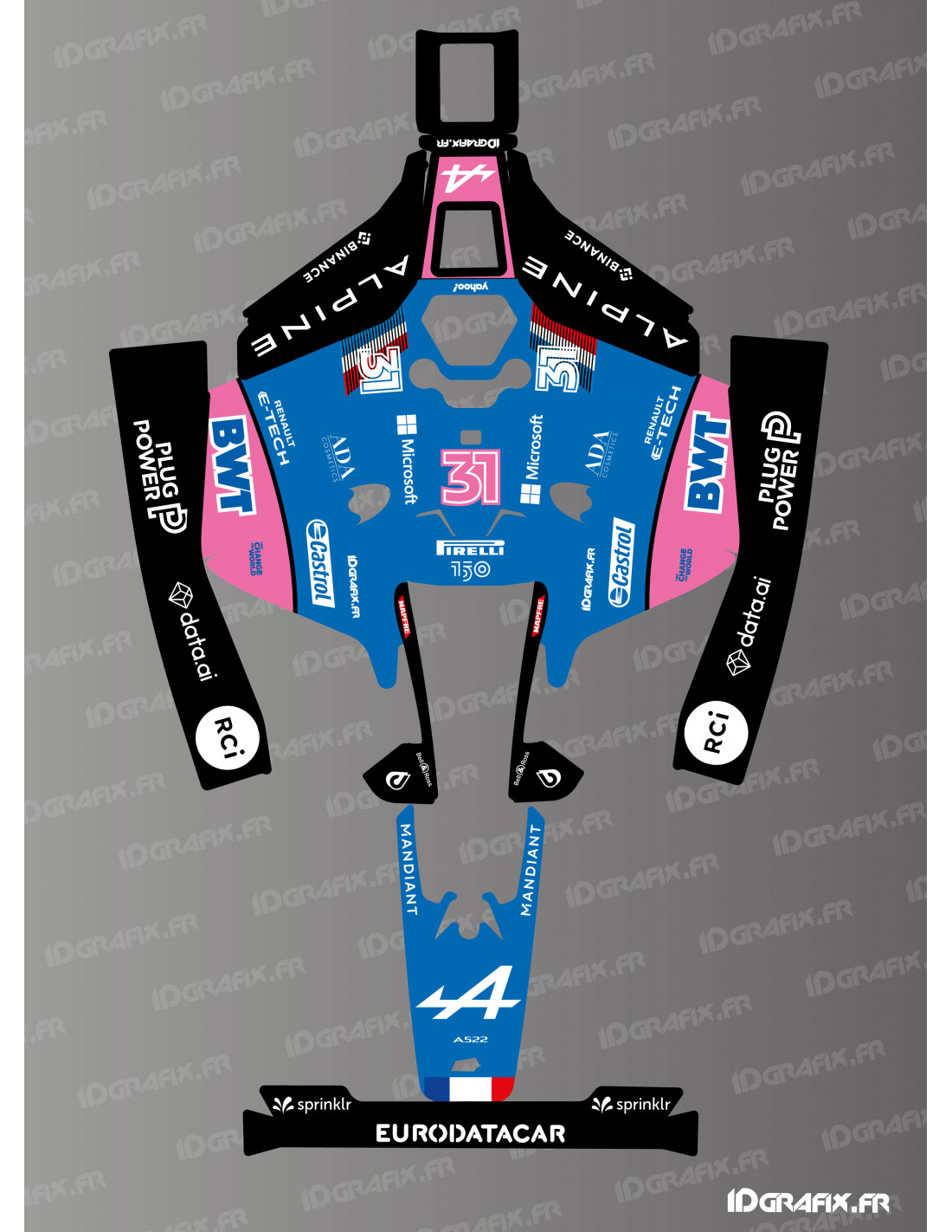 Skins and sticker kit for Mammotion LUBA 2 robotic lawnmower