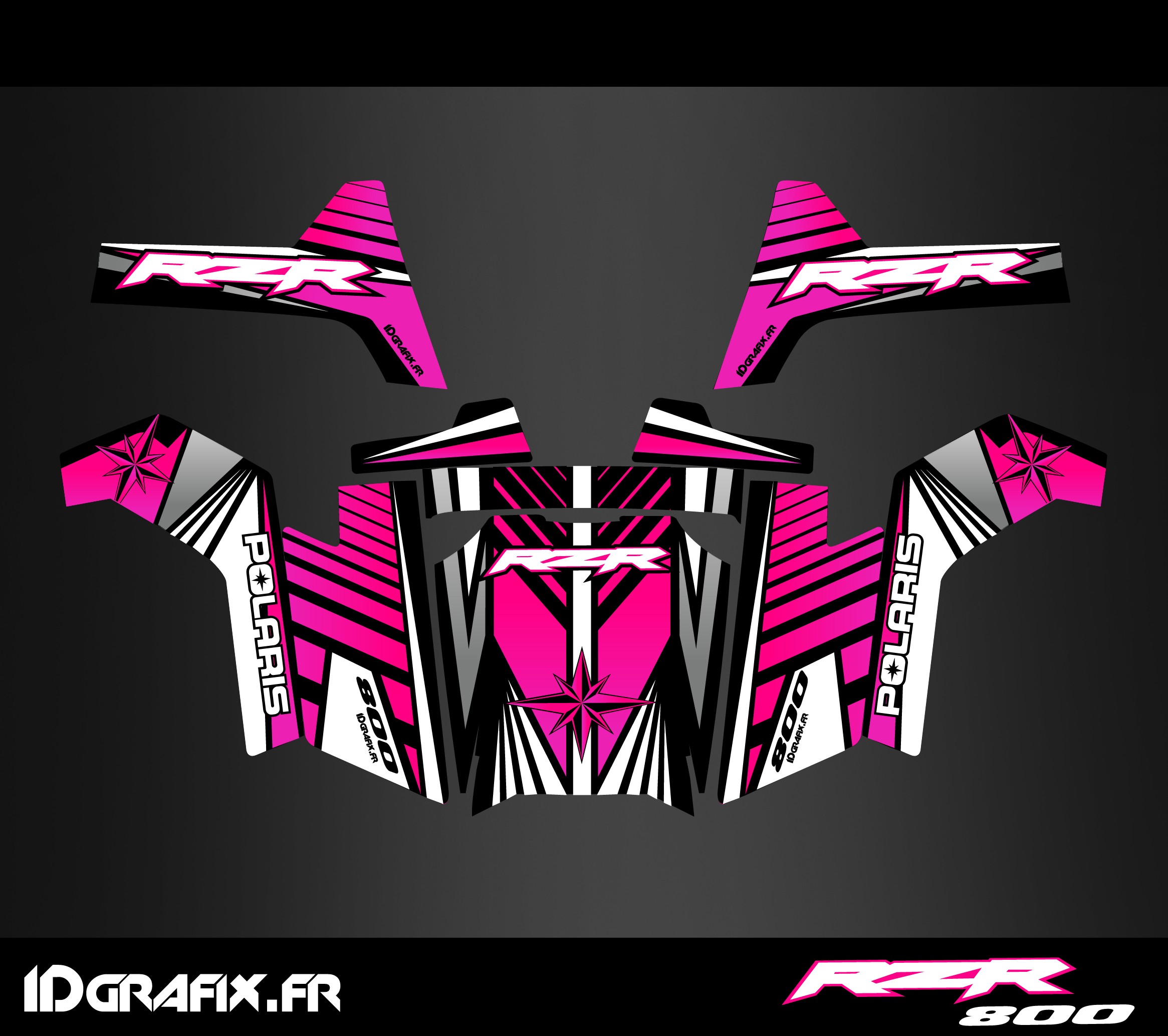 Kit decoration Line Edition (Pink) - IDgrafix - Polaris RZR 800