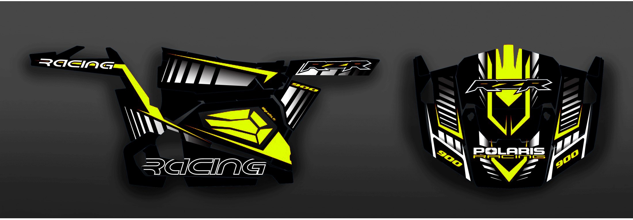 Kit decoration Race Edition (Yellow) - IDgrafix - Polaris RZR 900