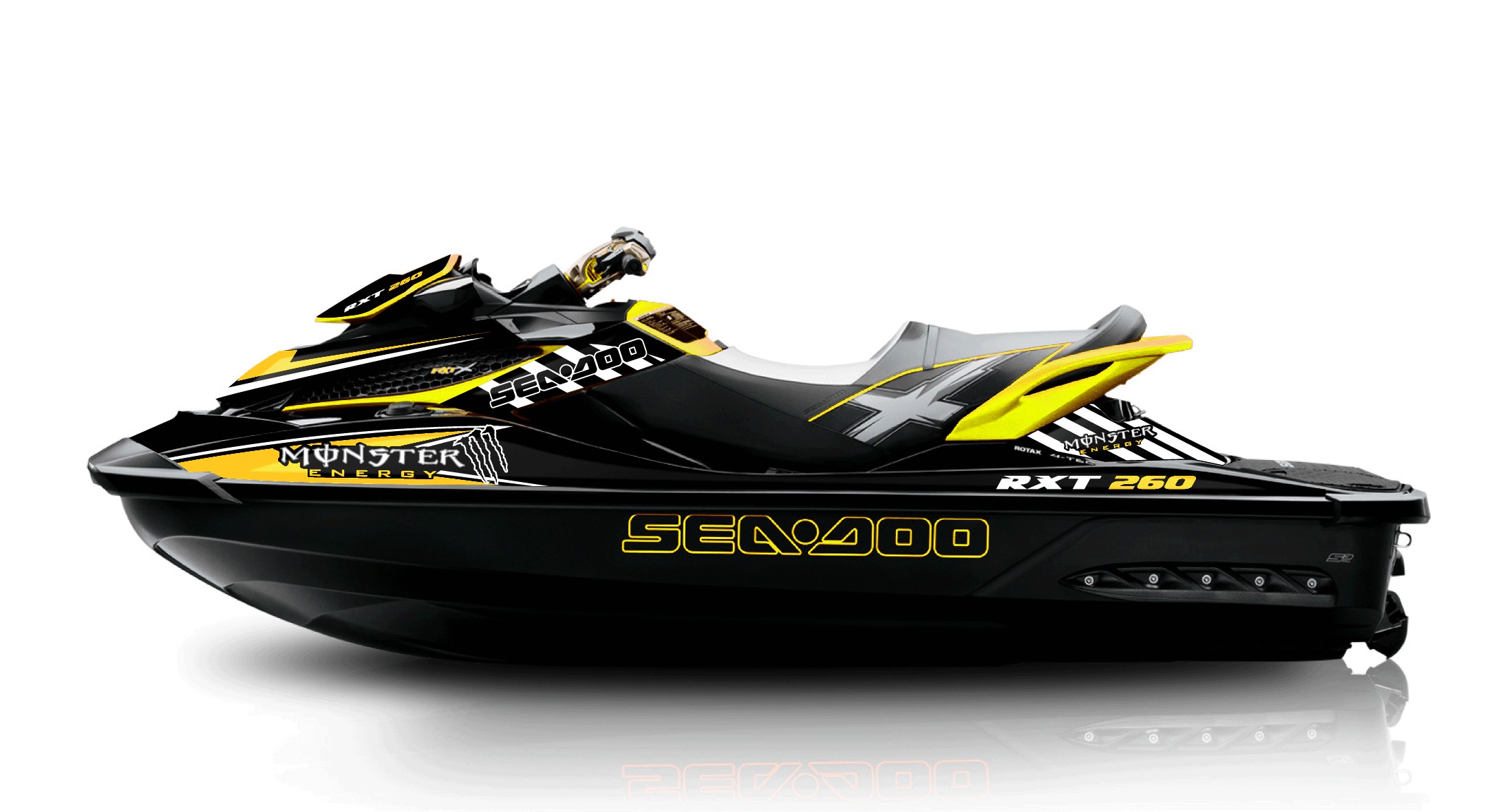 Kit décoration Monster Yellow for Seadoo RXT 260 / 300 (S3 hull)