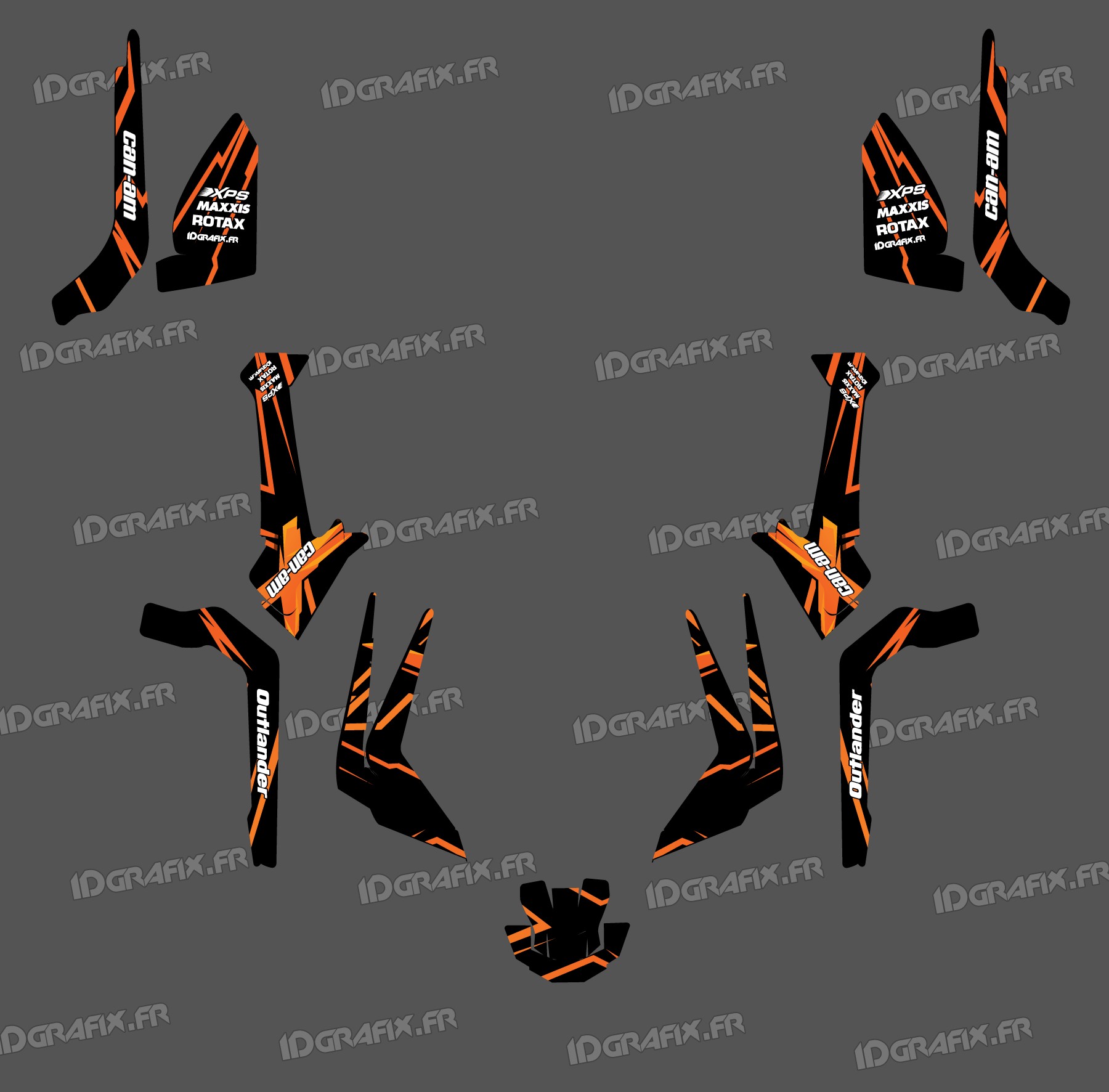 Kit decoration Feature Edition Light (Orange)- IDgrafix - Can Am Ou...